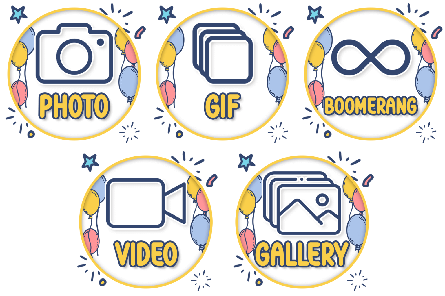 Present Pop Buttons – BespokeBooth